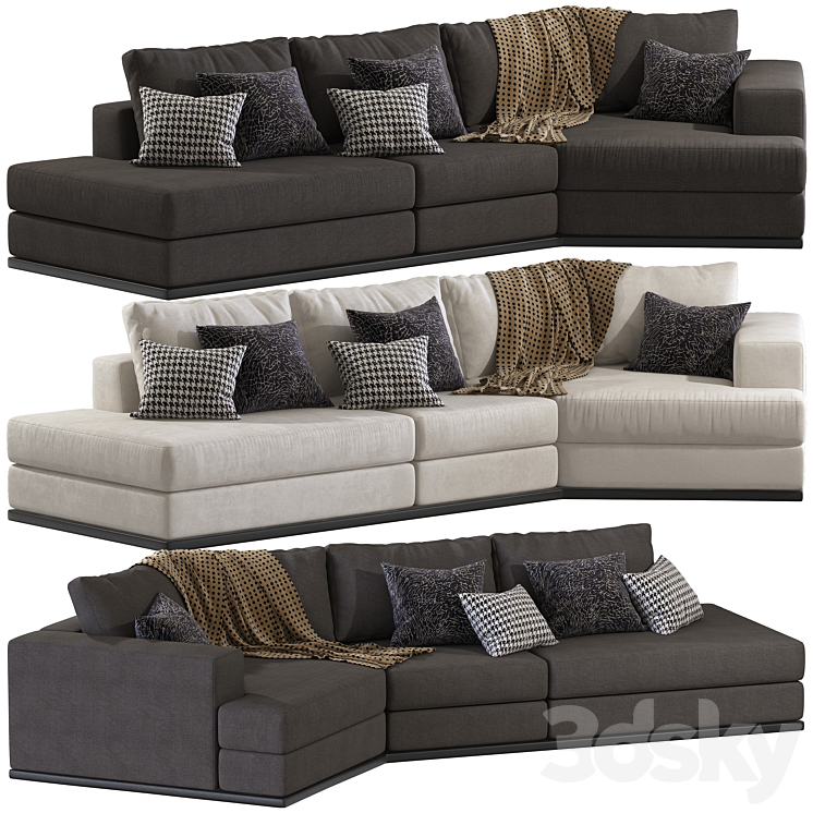 Rene Diagonal Sofa - Sofa - 3D model
