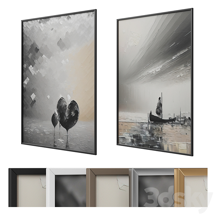 Abstract paintings 53 - Frame - 3D model