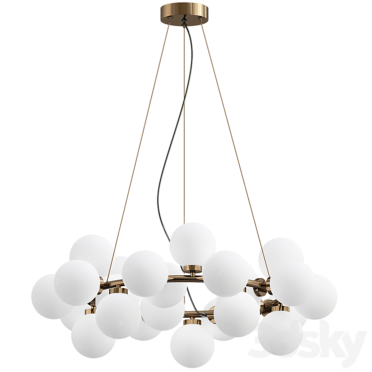 Round Glass LED - Pendant light - 3D model
