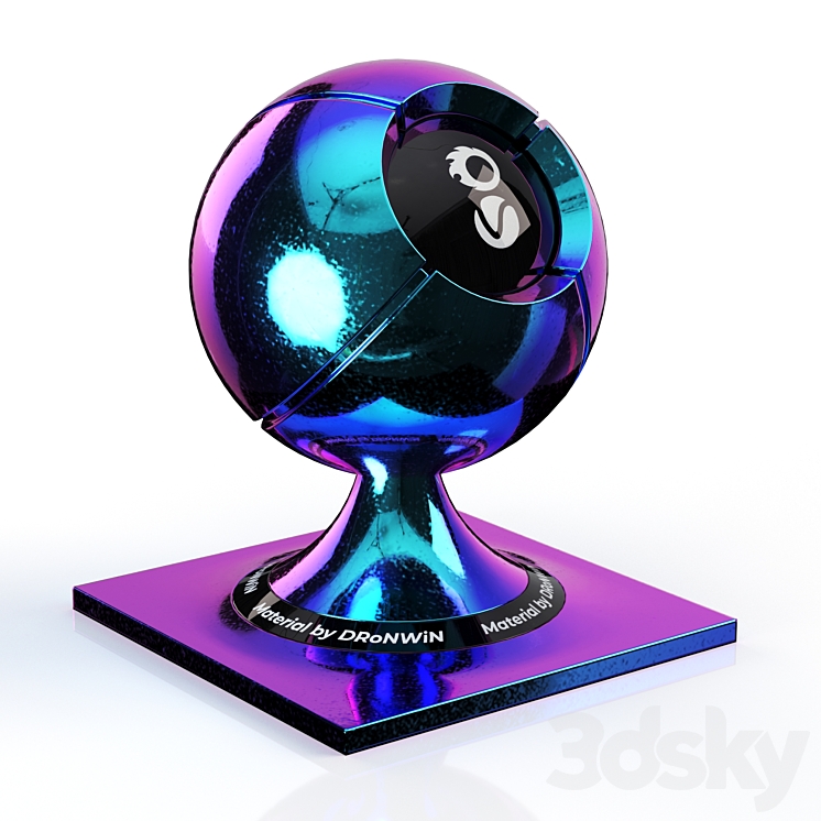 Chameleon Material - Metal - 3D model