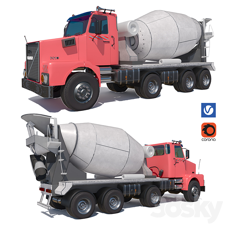 VOLVO N10 concrete - Transport - 3D model