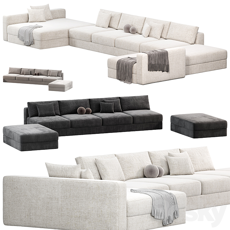 HAROLD Sofa by Meridiani, sofas - Sofa - 3D model