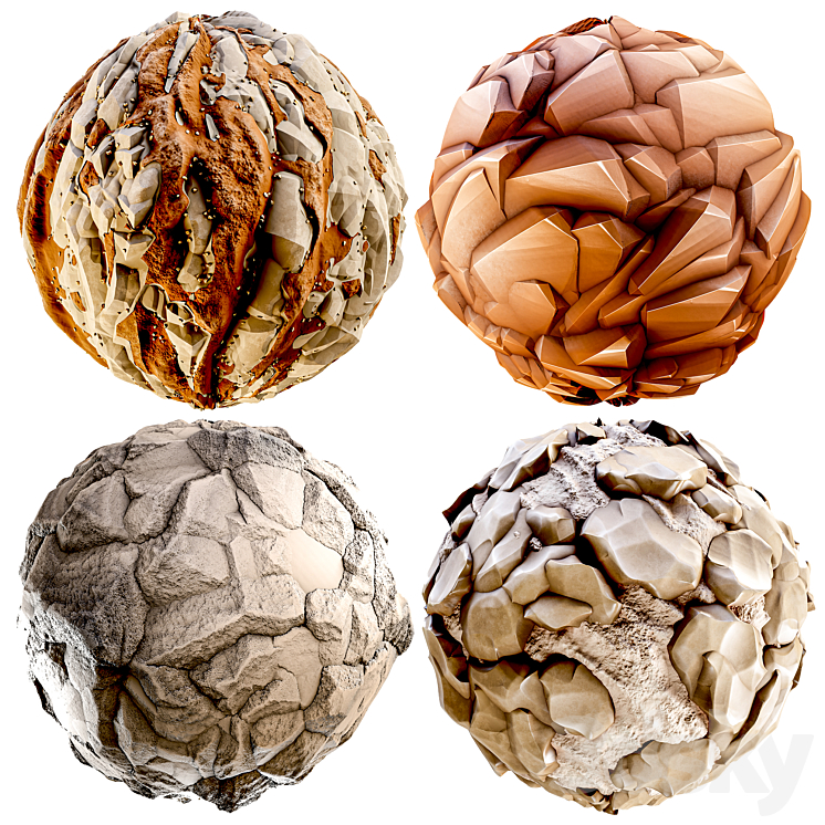 Rock texture-collection 04 - Stone - 3D model