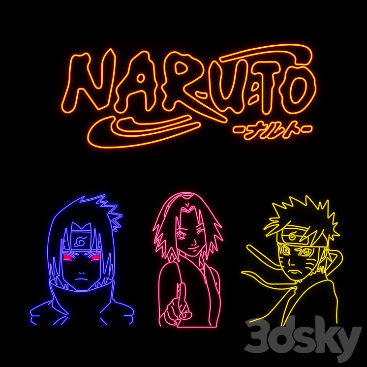 neon sign naruto - Neon - 3D model