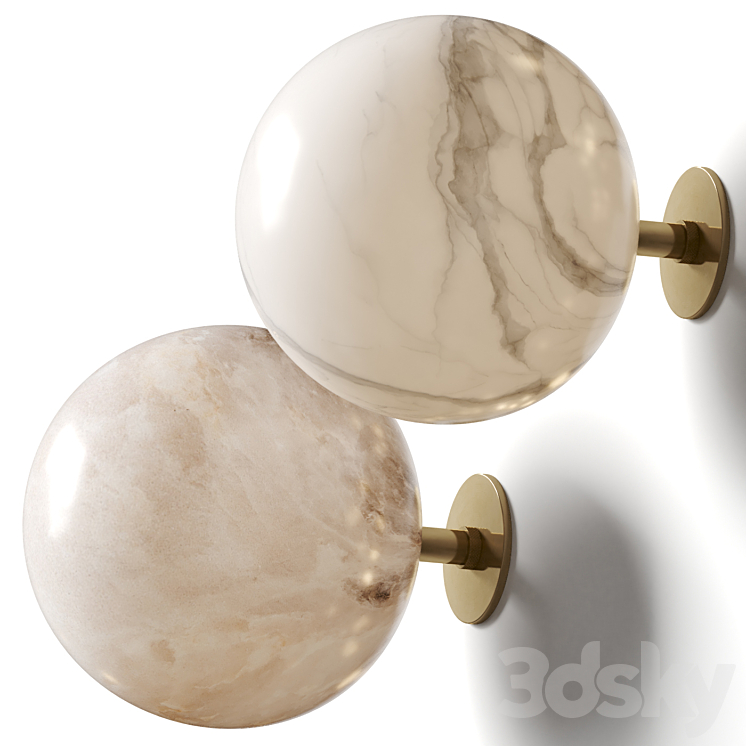 Planette Alabaster by Contain 1st Dibs - Wall light - 3D model