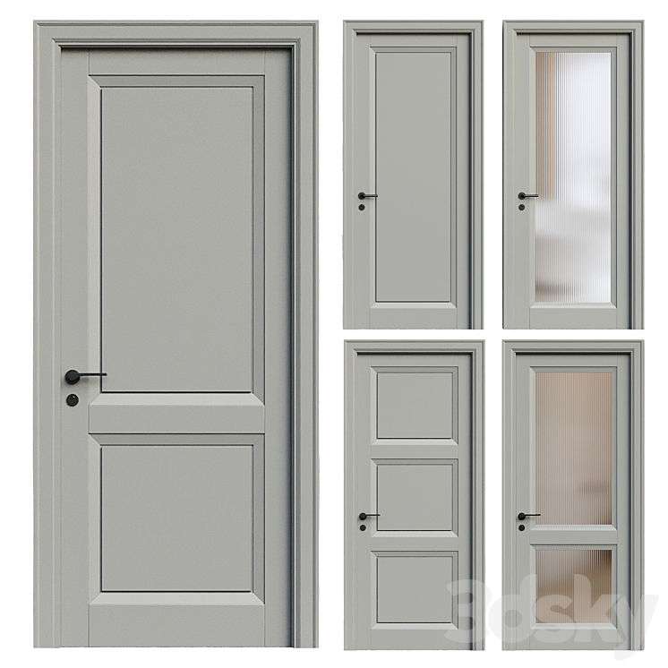 classic door - interior door 055 - Doors - 3D model