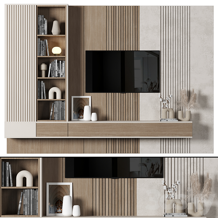 TV Wall 071 - TV Wall - 3D model