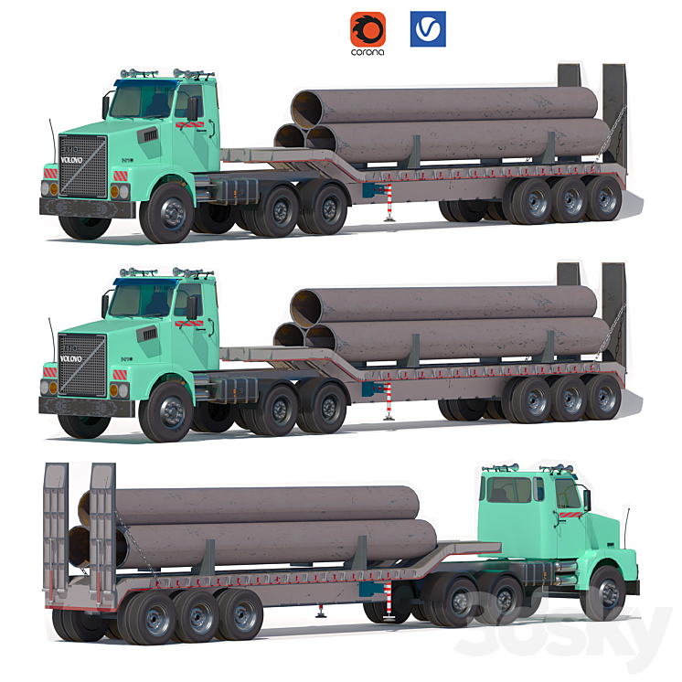 volvo n10-articulated vehicle - Ground Transport - 3D model