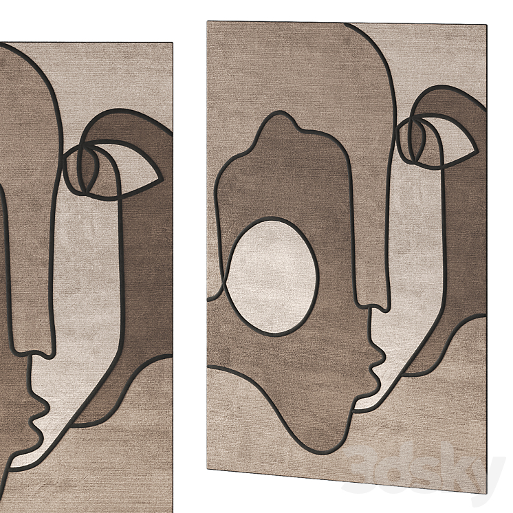 Rug Self Mirage by Line design - Carpets - 3D model