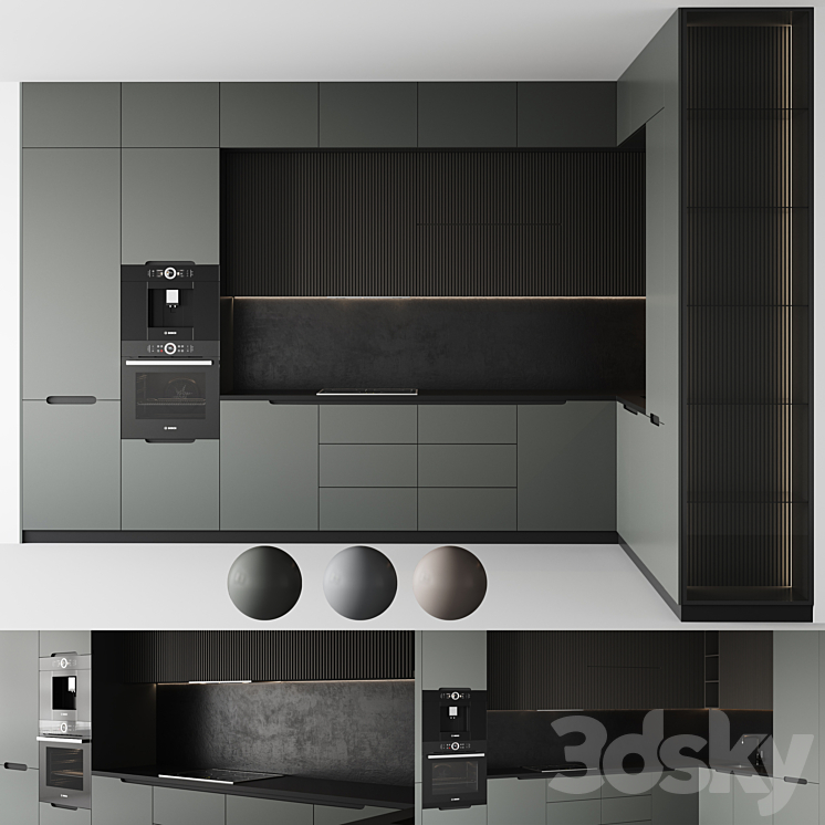 kitchen modern-030 - Kitchen - 3D model