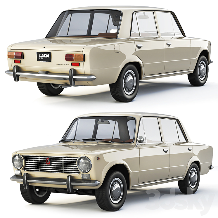 VAZ Zhiguli 2101 1970 - Transport - 3D model