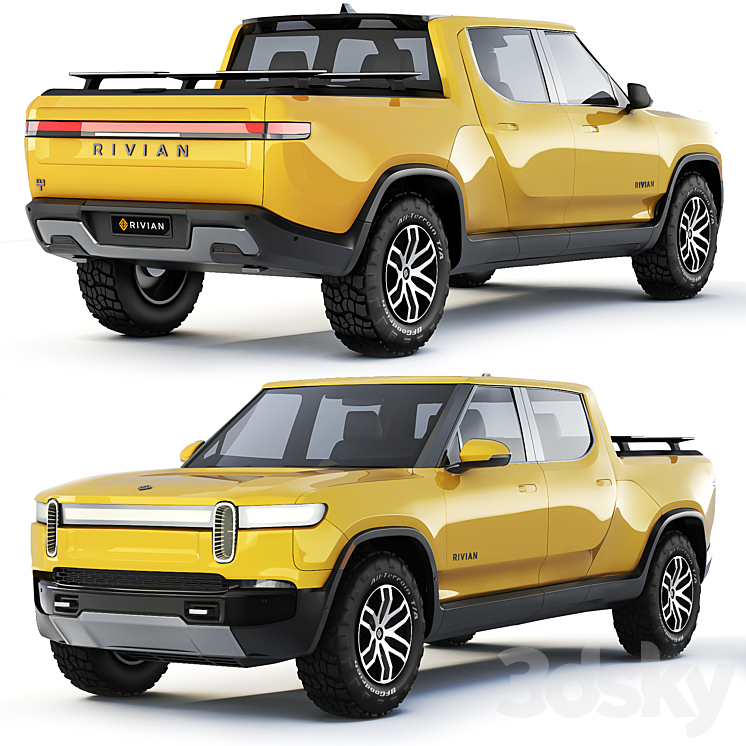 Rivian R1T 2022 - Ground Transport - 3D model