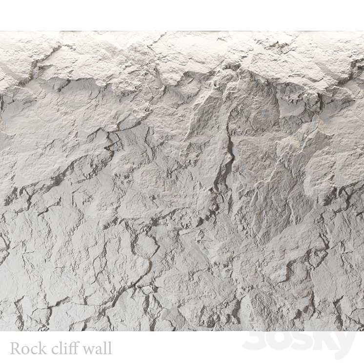 Rock cliff wall №68 - Stone - 3D model