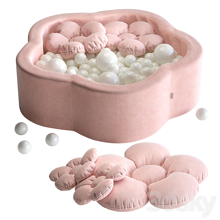 KIDKII Ball Pit with Flower pillow set - Miscellaneous - 3D model