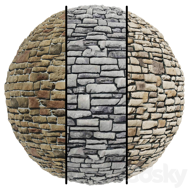 FB732 LEDGESTONE VENEER | 3MAT | 4k | seamless | PBR - Stone - 3D model
