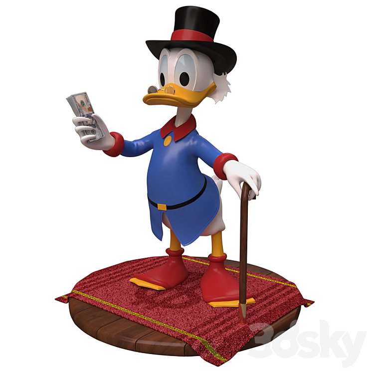Scrooge McDuck - Sculpture - 3D model