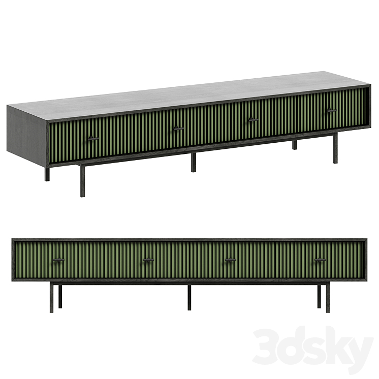 Chest of drawers Emerson EM06 green - Sideboard & Chest of drawer - 3D ...