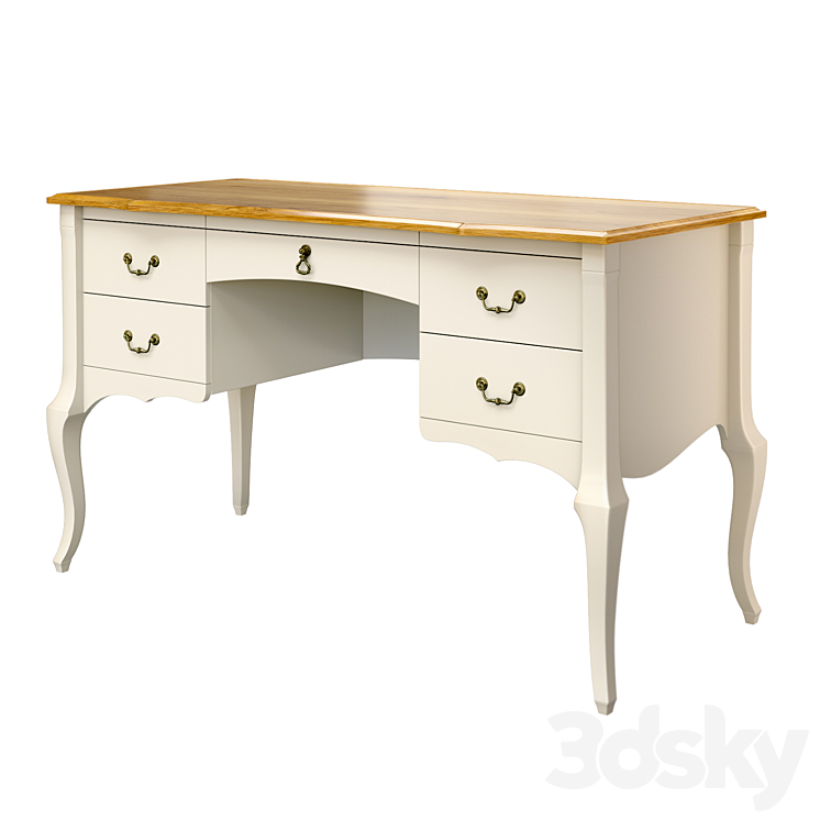 Two-pedestal desk Ari Provence - Table - 3D model