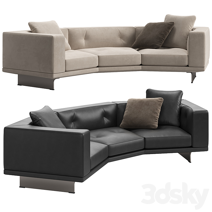 Sofa Dylan Small by Minotti - Sofa - 3D model