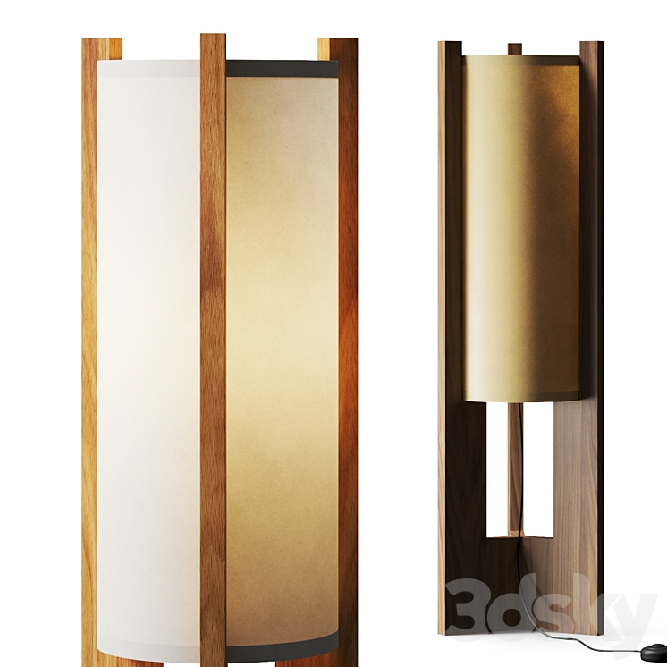 James Mankoff Japanese Inspired Mid-Century Floor Lamp - Floor lamp ...