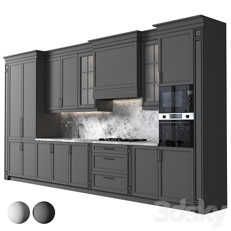 classic kitchen - Kitchen - 3D model