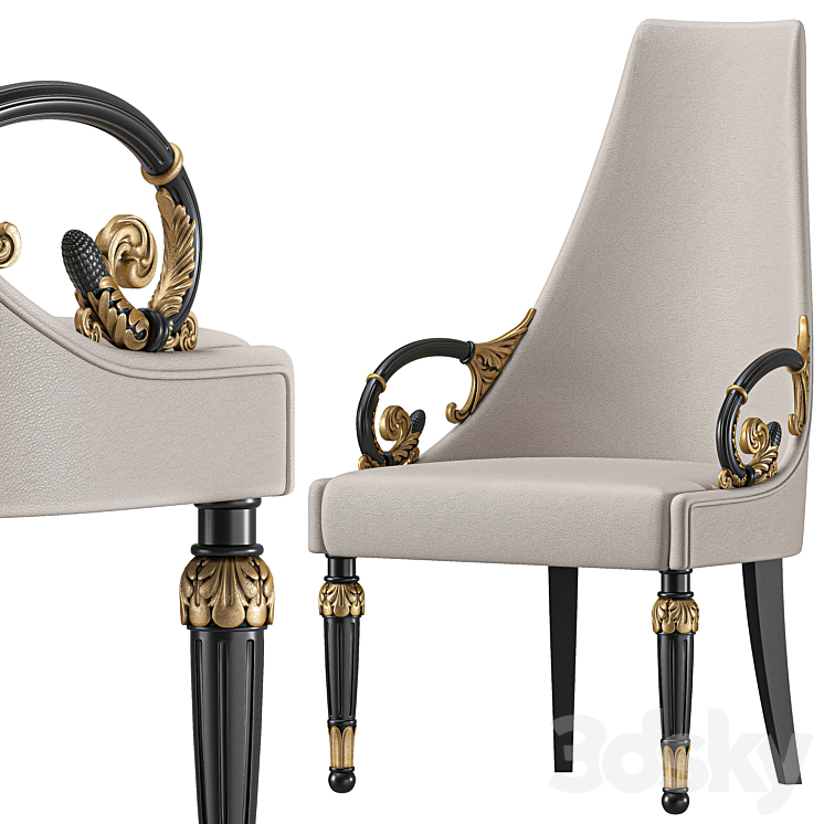 Versace Home Deco Vanitas Dining Chair - Chair - 3D model