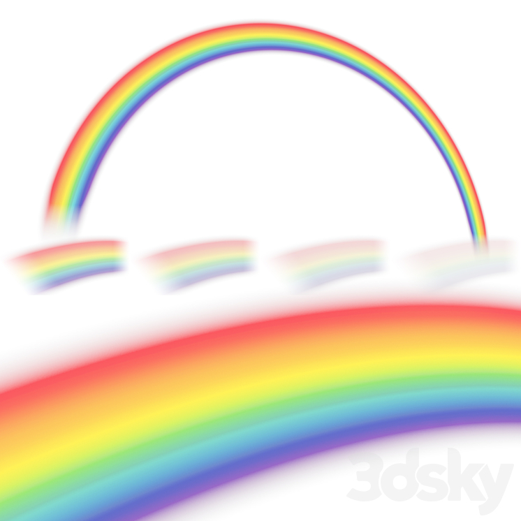 Intense Rainbow for exterior - Environment elements - 3D model