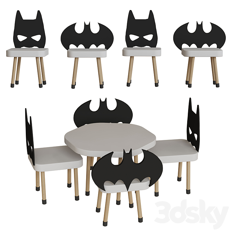 Batman - Table + Chair - 3D model
