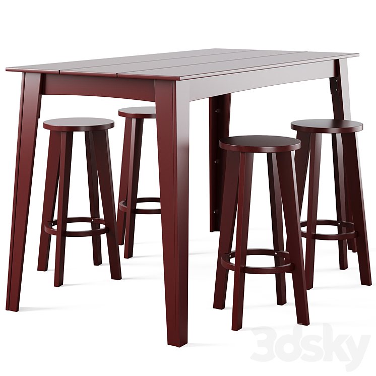 Alfresco Bar Table and Norm Bar Stool by Loll designs - Table + Chair ...