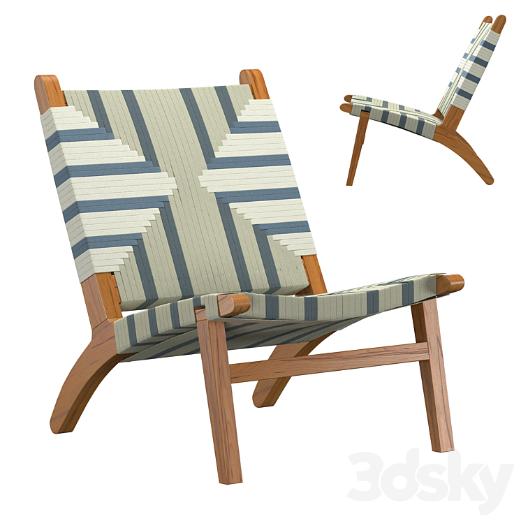 Masaya Lounge Chair Barks Pattern - Chair - 3D model