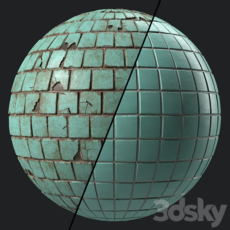Bricks Materials 45- Ceramic Tiles By Sbsar Pbr 4k Seamless - Tile - 3D ...