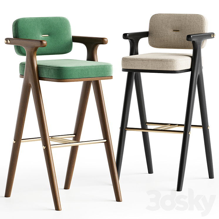 Bernard bar chair - Chair - 3D model