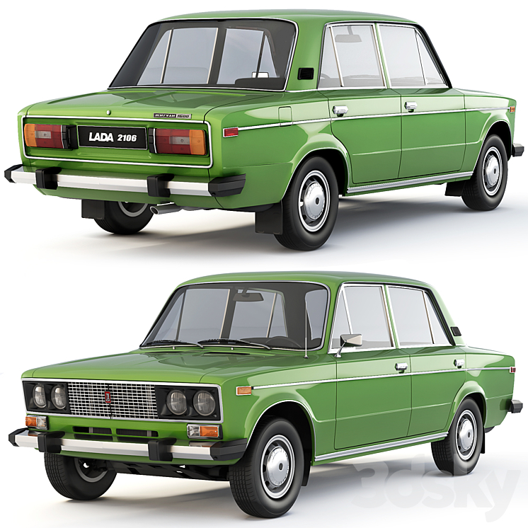 VAZ Zhiguli 2106 1976 - Ground Transport - 3D model