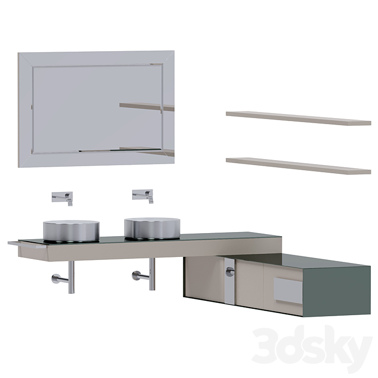 Inda QAMAR - Bathroom furniture - 3D model