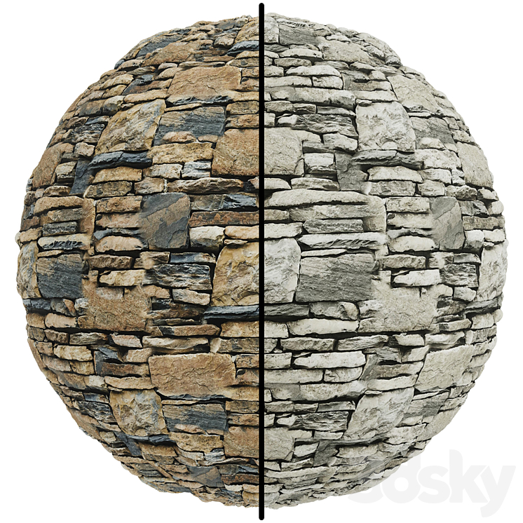 FB762 Layered Stone | 2MAT | 4K | seamless | PBR - Stone - 3D model