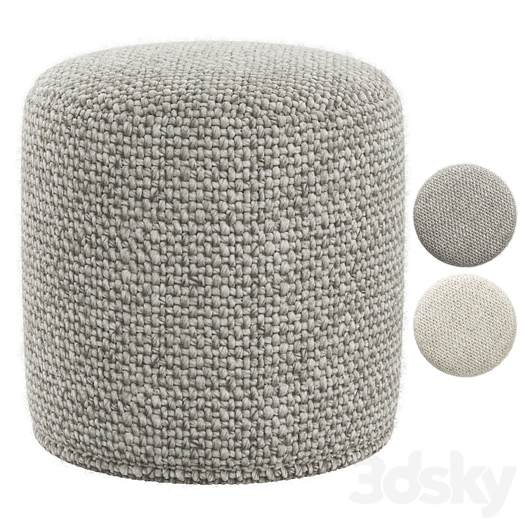 Article - Texa Round Pouf - Other soft seating - 3D model