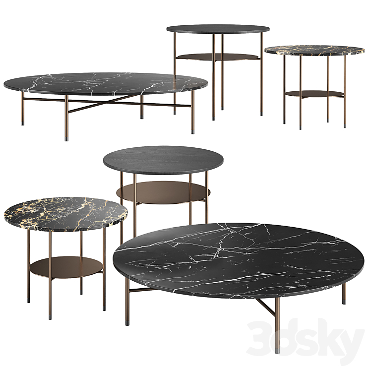 Lelong 23 Tables by Minotti - Table - 3D model