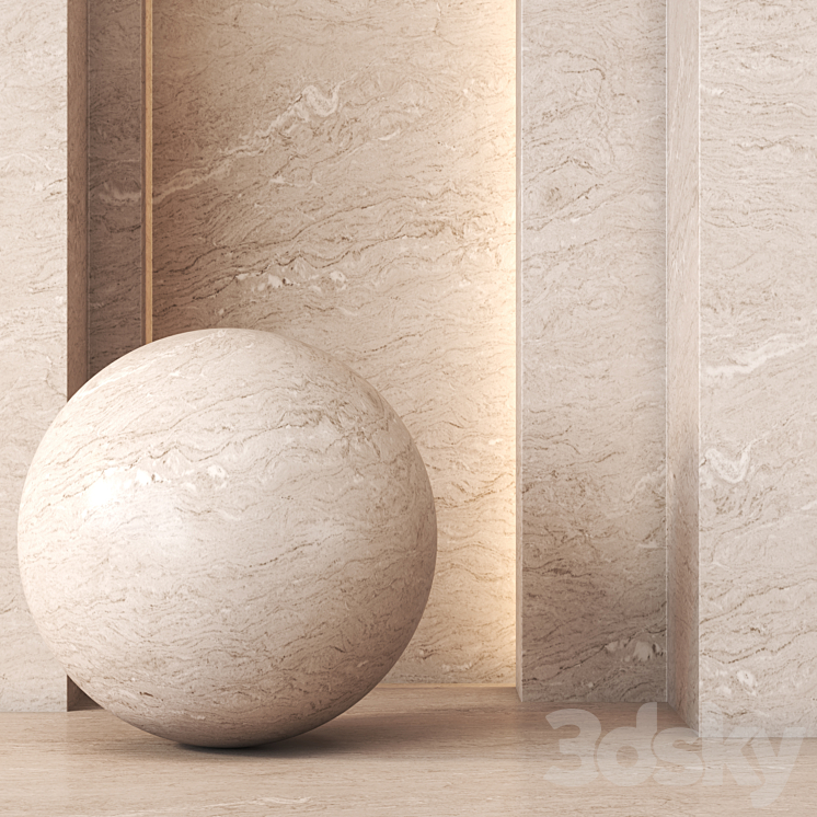 Travertine Texture 4K - Seamless - Stone - 3D model
