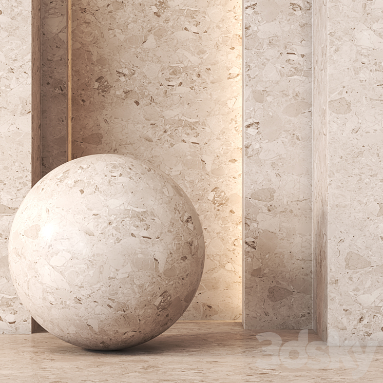 Travertine Texture 4K - Seamless - Stone - 3D model