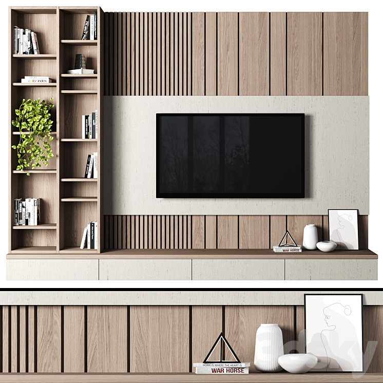 TV Wall 117 - TV Wall - 3D model