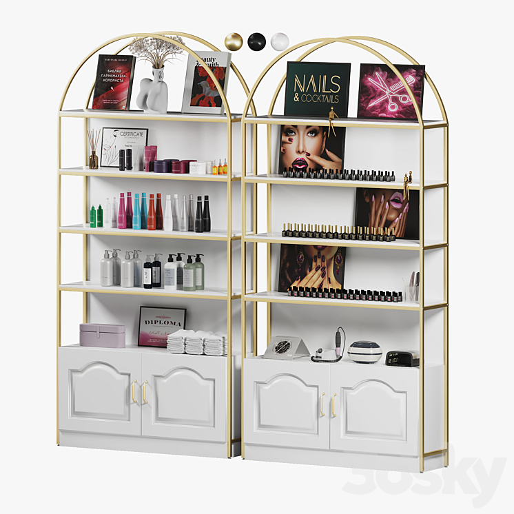 Display rack for cosmetic products 02 - Beauty salon - 3D model
