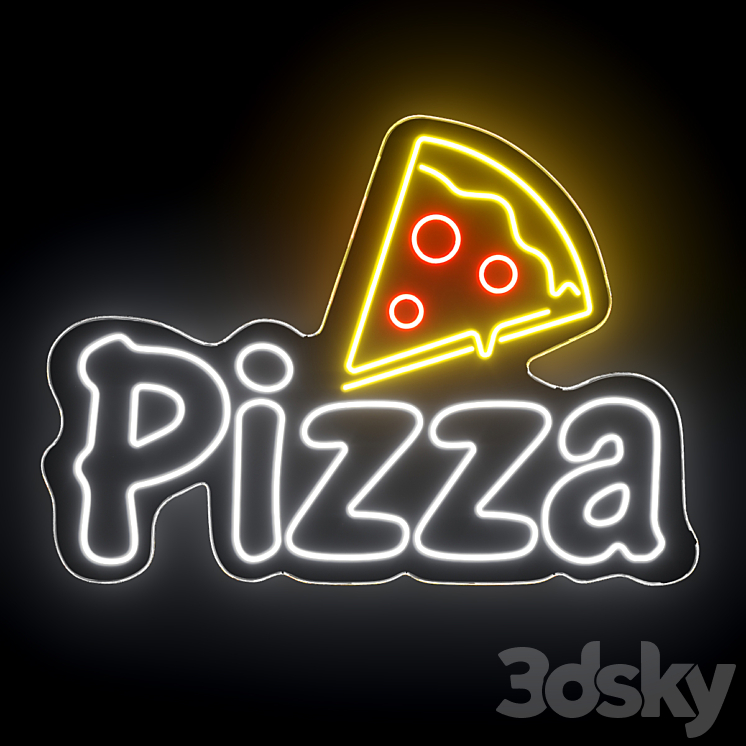 Pizza Neon Sign - Neon - 3D model