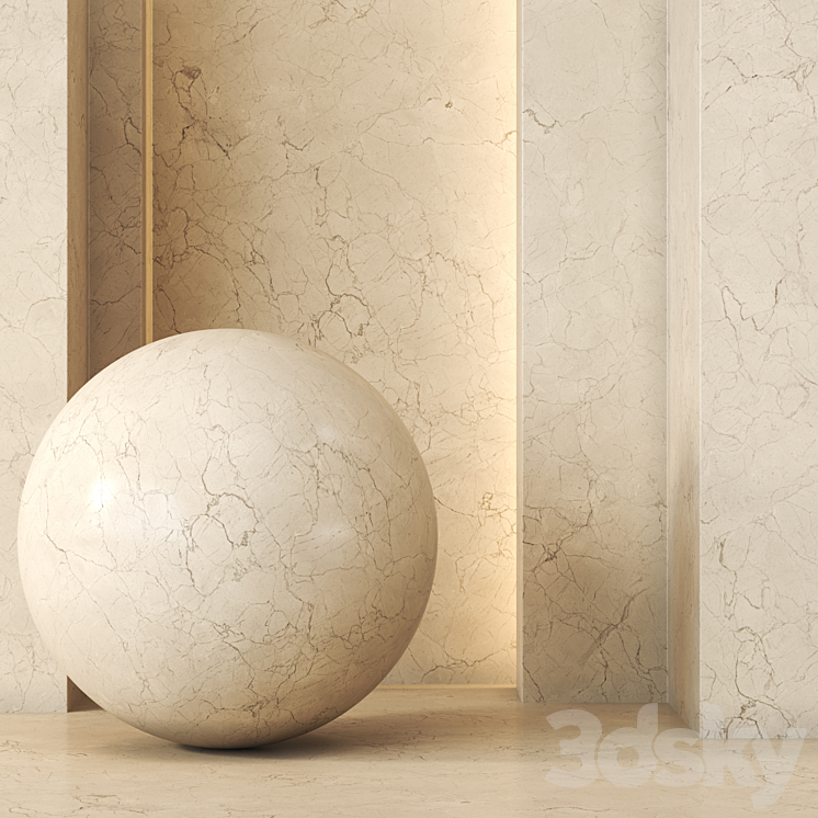 Travertine Texture 4K - Seamless - Stone - 3D model