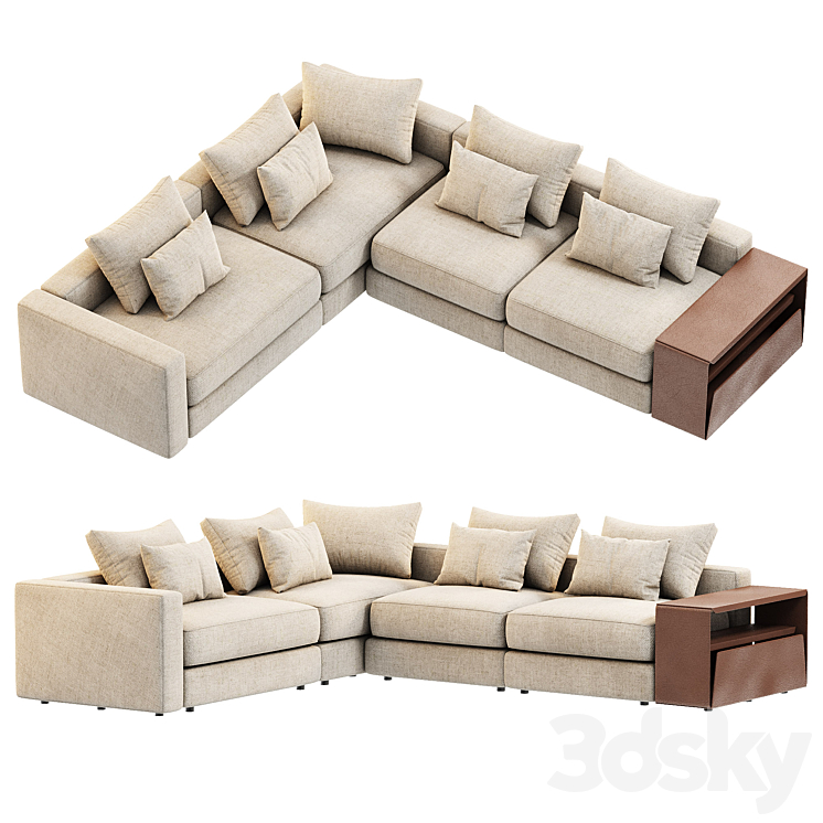 Flexform HARPER Corner sectional sofa - Sofa - 3D model