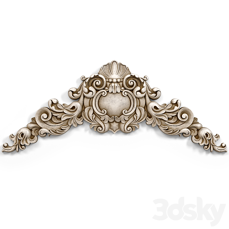 Cartouche 013 - Decorative plaster - 3D model