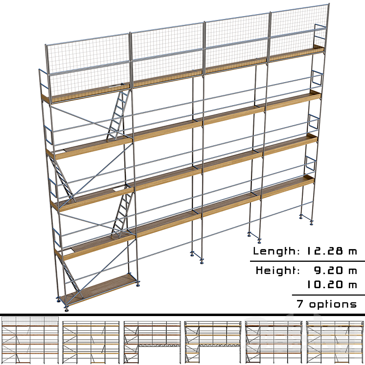 Scaffolding platform - Facade element - 3D model