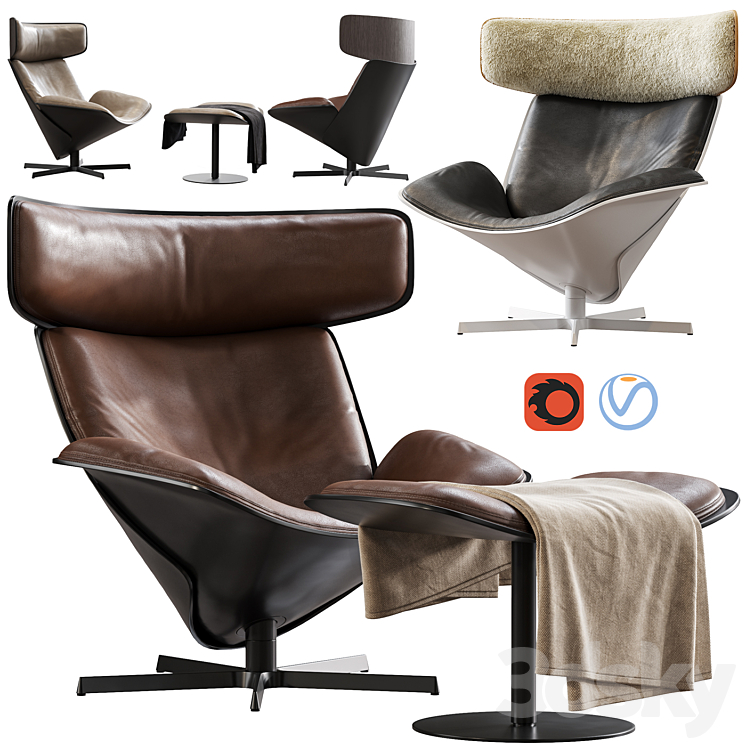 Armchair Almora by b&b italia - Arm chair - 3D model