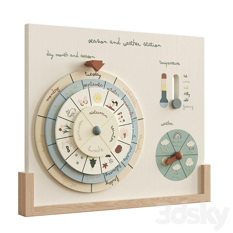 SEASONS AND WEATHER CHART TOY - Toy - 3D model