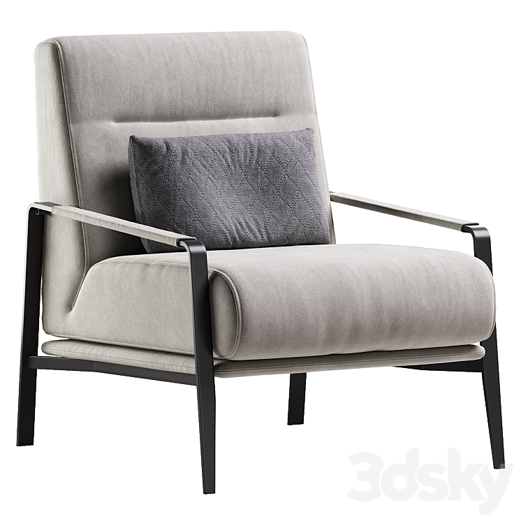 Chair MODENA Fabric Armchair - Arm chair - 3D model