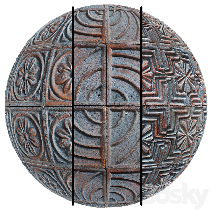 FB782 Decorative ceramic texture ACD07 | 3MAT | PBR | Seamless - Stone ...
